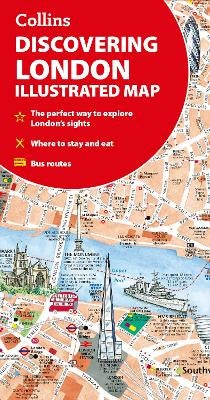 Discovering London Illustrated Map by Dominic Beddow, Collins Maps | Paper Plus