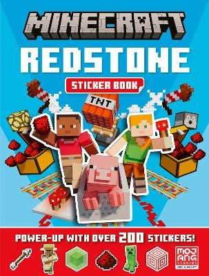 Minecraft Redstone Sticker Book by Mojang AB | Paper Plus
