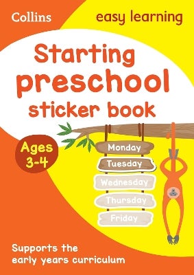 Starting preschool Sticker Book Ages 3-4 by Collins Easy Learning ...