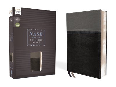 NASB, Thinline Bible, Leathersoft, Black, Red Letter, 1995 Text ...