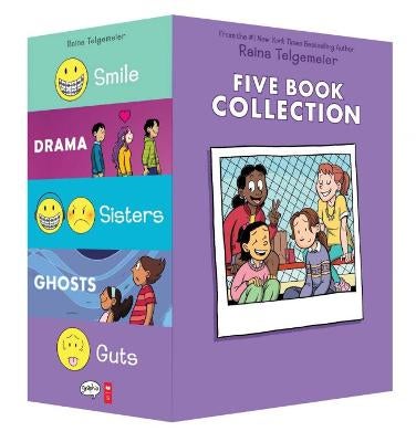 Raina Telgemeier Five Book Collection: Smile, Drama, Sisters, Ghosts ...