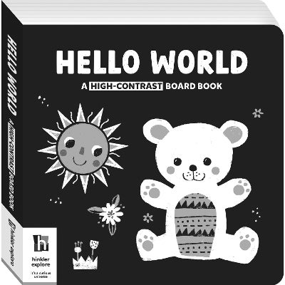 Hello World: A High-Contrast Board Book by Hinkler Pty Ltd | Paper Plus
