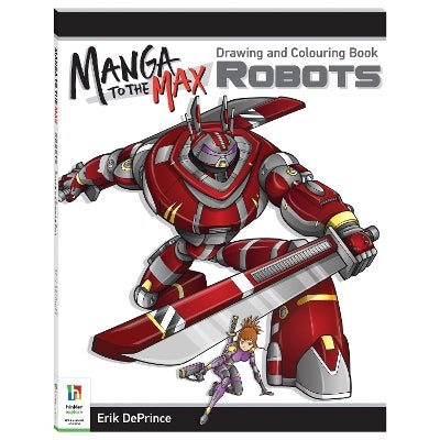 Manga to the Max Drawing and Colouring Book: Robots by Hinkler Pty Ltd ...
