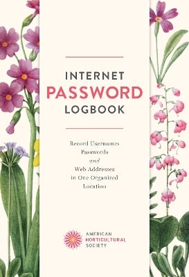 Internet Password Logbook by American Horticultural Society | Paper Plus