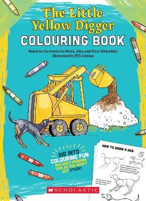 The Little Yellow Digger Colouring Book by Peter Gilderdale | Paper Plus
