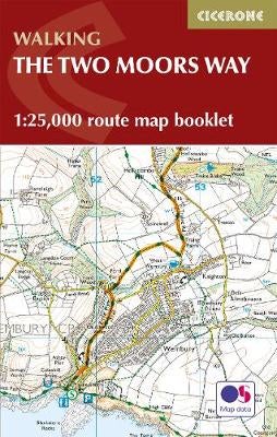 Two Moors Way Map Booklet by Sue Viccars | Paper Plus