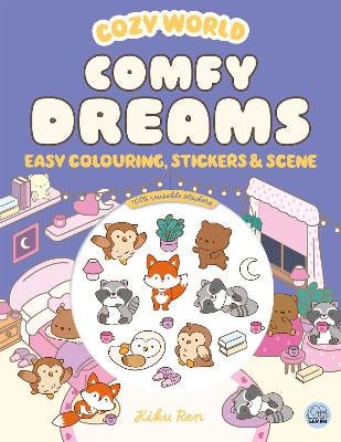 Cozy World Comfy Dreams: Easy Colouring and Sticker Scene for Teens ...
