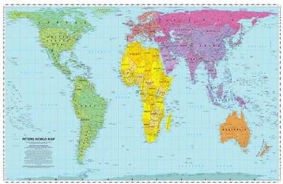 Peters World Map by WorldView | Paper Plus