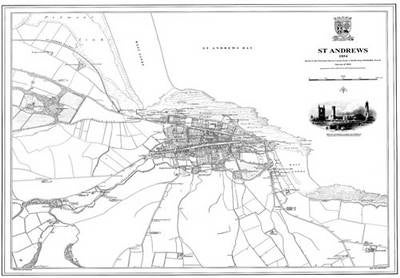 St Andrews 1854 Map by Peter J. Adams | Paper Plus