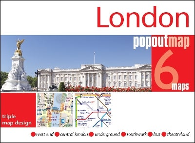 London PopOut Map - 3 pop up maps in 1 pocket size format by | Paper Plus