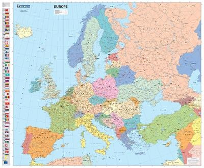 Europe Political - Michelin rolled & tubed wall map Encapsulated by Michelin | Paper Plus