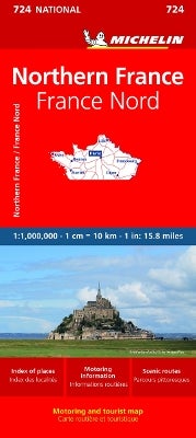 Northern France - Michelin National Map 724 by Michelin | Paper Plus
