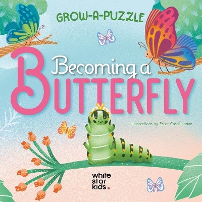 Becoming Butterfly: Grow-a-Puzzle by Ester Castelnuovo | Paper Plus