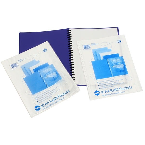 Marbig Display Book Refills Clear 10 Pockets | Paper Plus