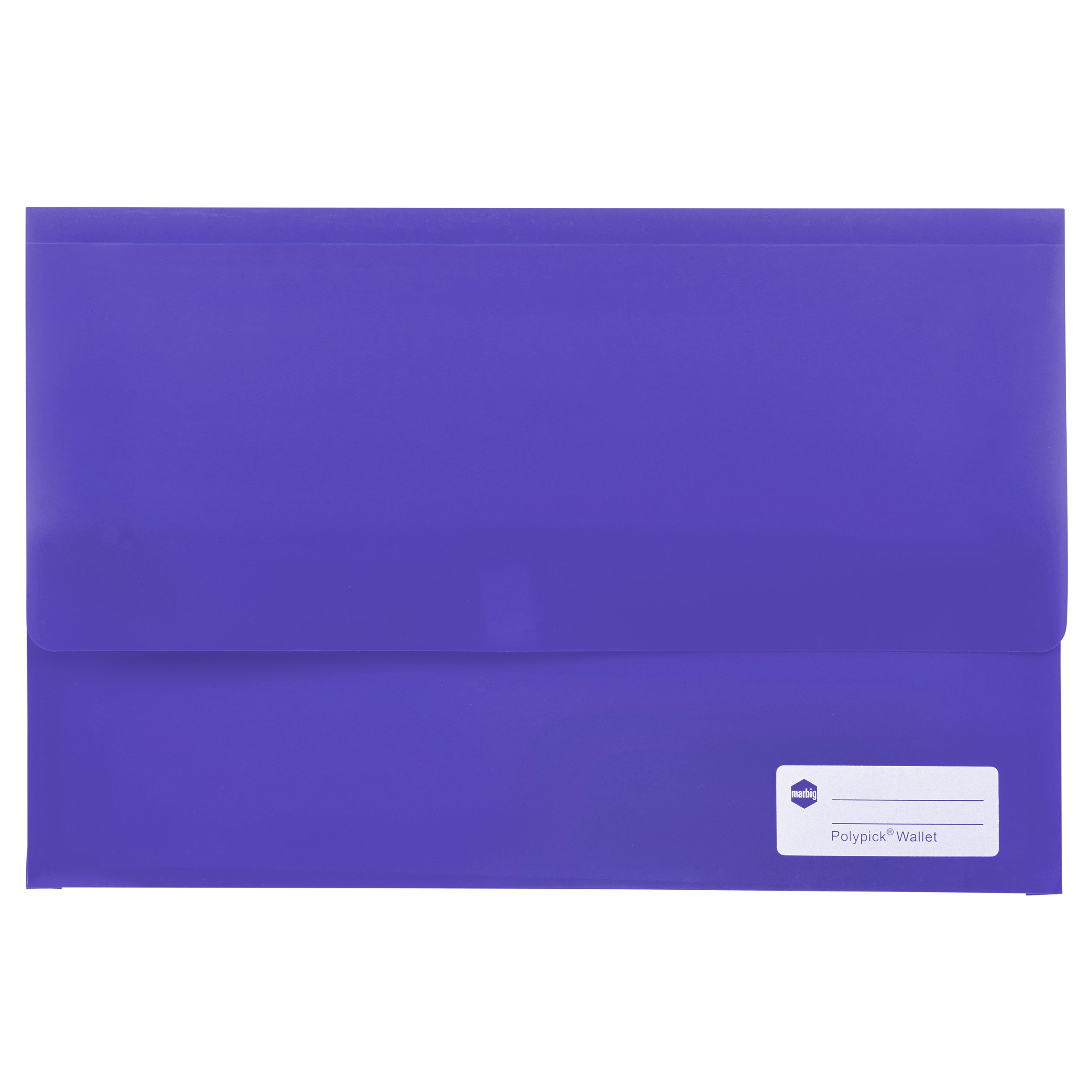 Marbig Polypick Document Wallet Foolscap Solid Purple | Paper Plus