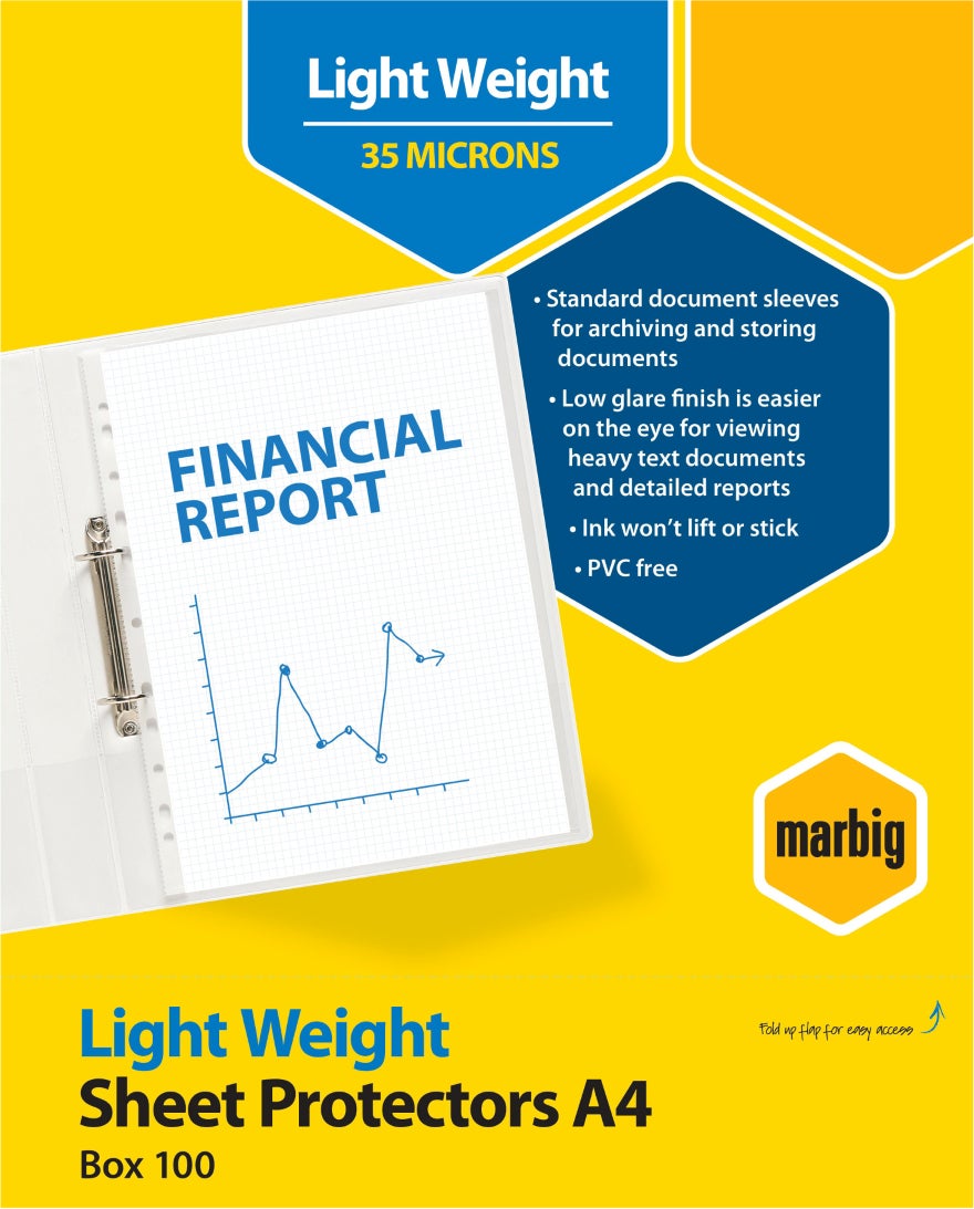 Marbig Copysafe Pockets A4 100 Boxed | Paper Plus