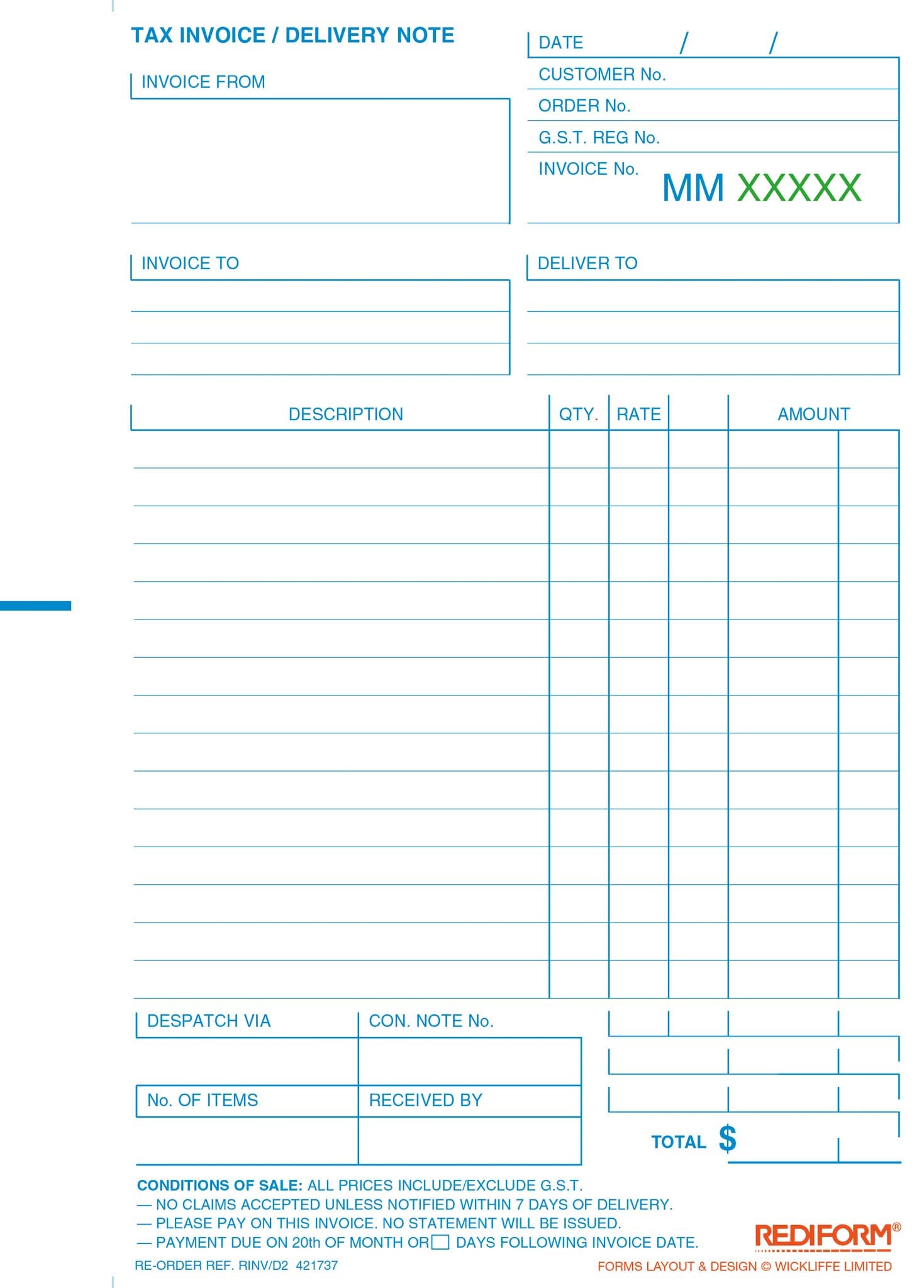 Rediform Account Book Invoice/Delivery Duplicate 50 Pages | Paper Plus