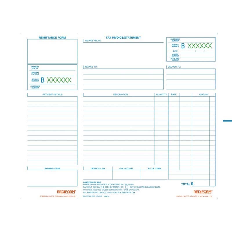 Rediform Book Invoice Statement Duplicate 50 Leaf | Paper Plus