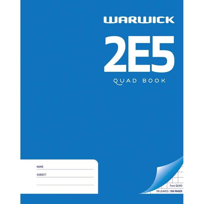 Warwick Lecture Book 2E5 78 Leaf Quad 7mm 255x205mm | Paper Plus