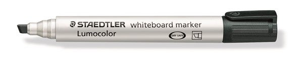 Staedtler Lumocolour Whiteboard Marker Chisel Tip, 351, Black | Paper Plus