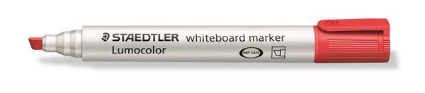 Staedtler Lumocolour Whiteboard Marker Chisel Tip, 351, Red | Paper Plus