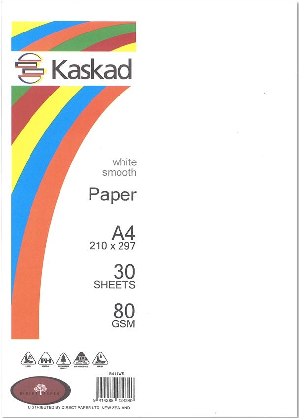 Kaskad Paper A4 80gsm White Smooth Pack 30 | Paper Plus