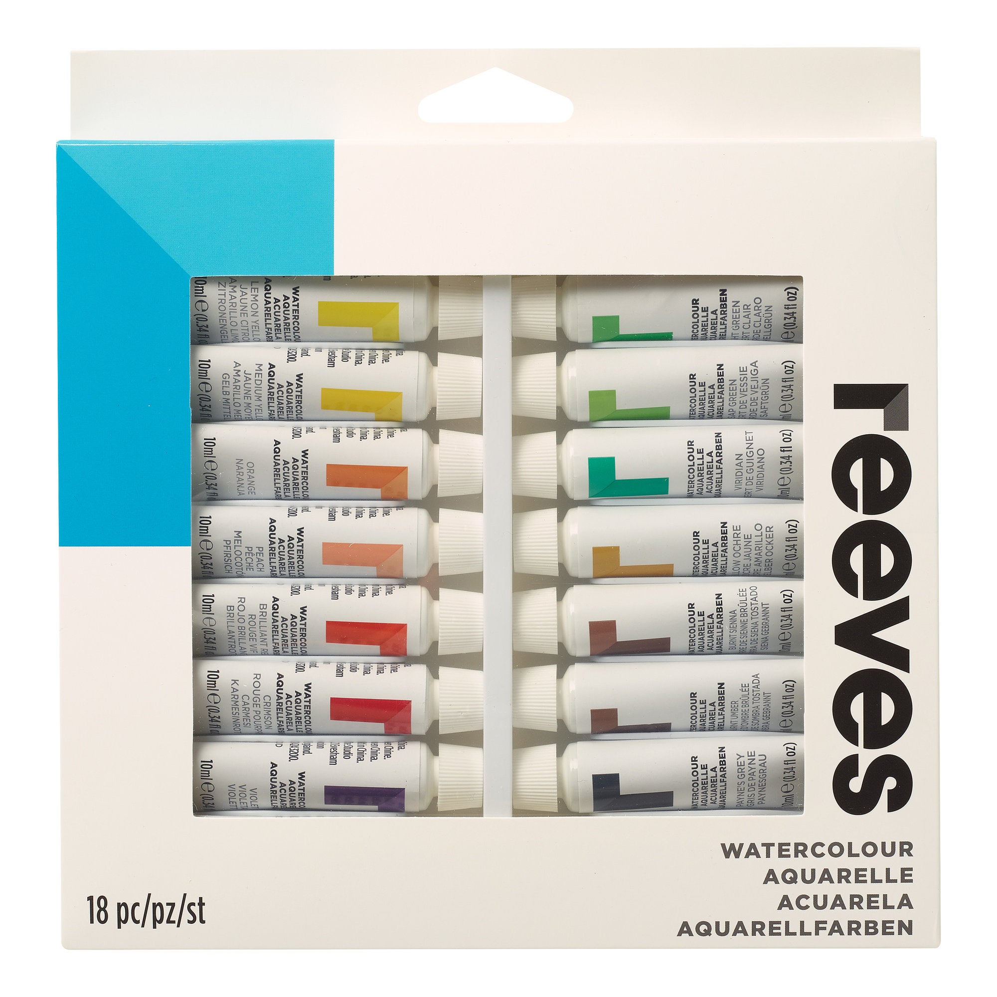 Reeves Watercolour Paints 12ml 18 Pack | Paper Plus