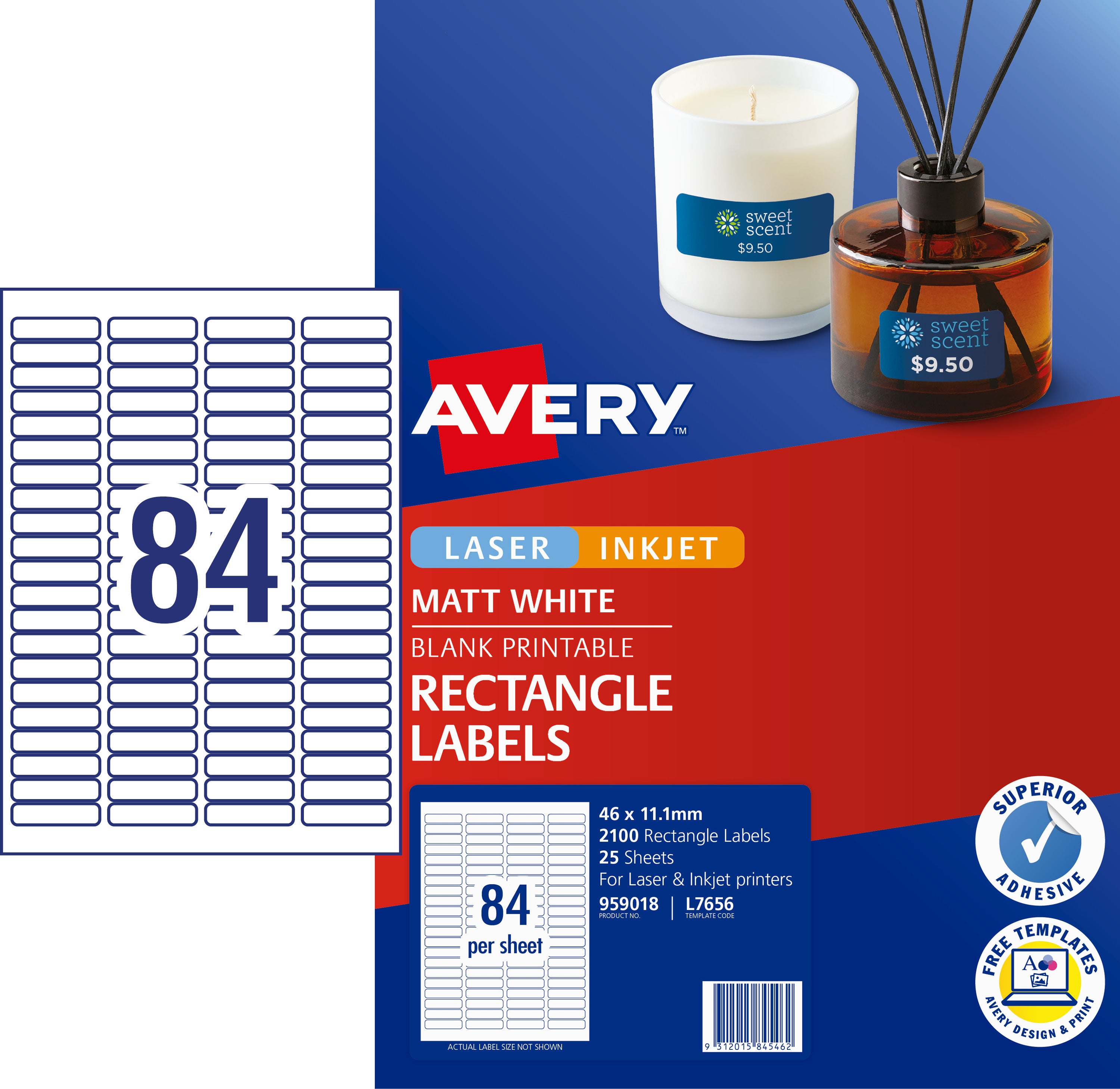 Avery Label L7656 46mm Slide 25 Sheets | Paper Plus