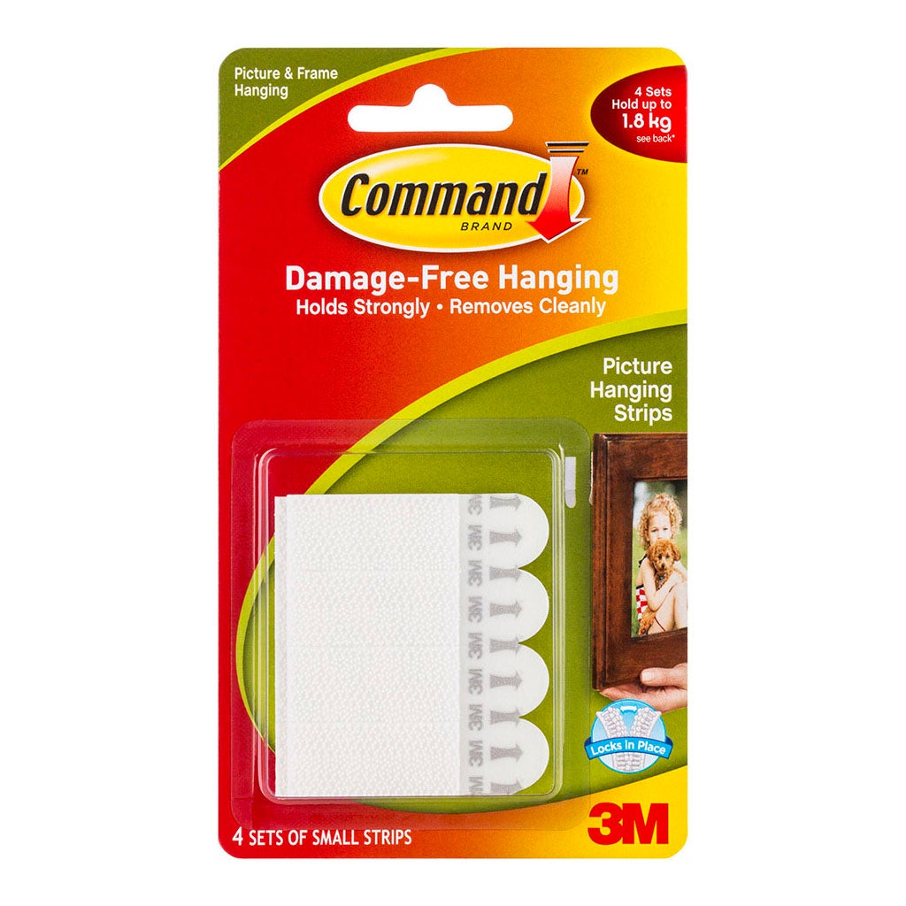 Command Strips Small White 17202 Set 4 Pack | Paper Plus