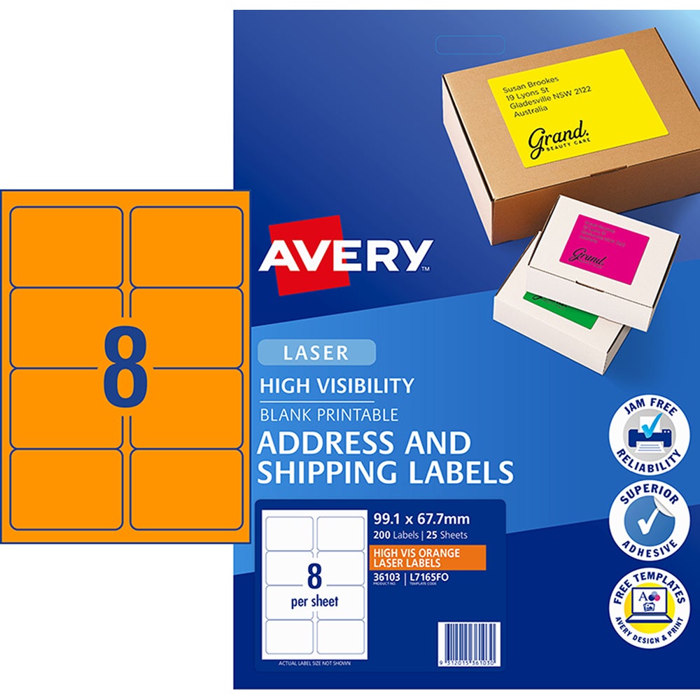 Avery Label L7169-100 100 Sheets Laser | Paper Plus
