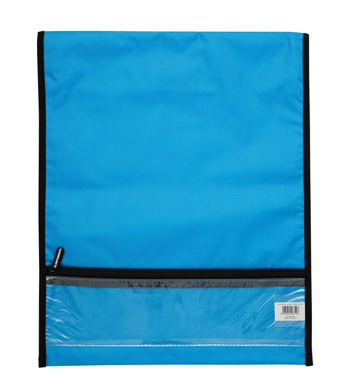 Warwick Homework Bag Medium 290x360mm Hook & Loop Blue | Paper Plus