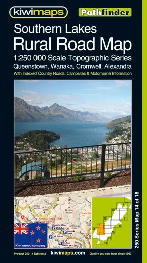 Rural Road Maps Southern Lakes by Kiwimaps | Paper Plus