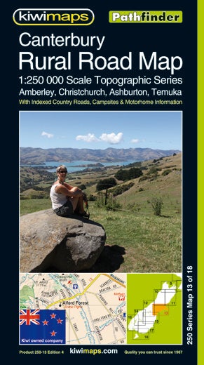 Rural Road Maps Canterbury by Kiwimaps | Paper Plus