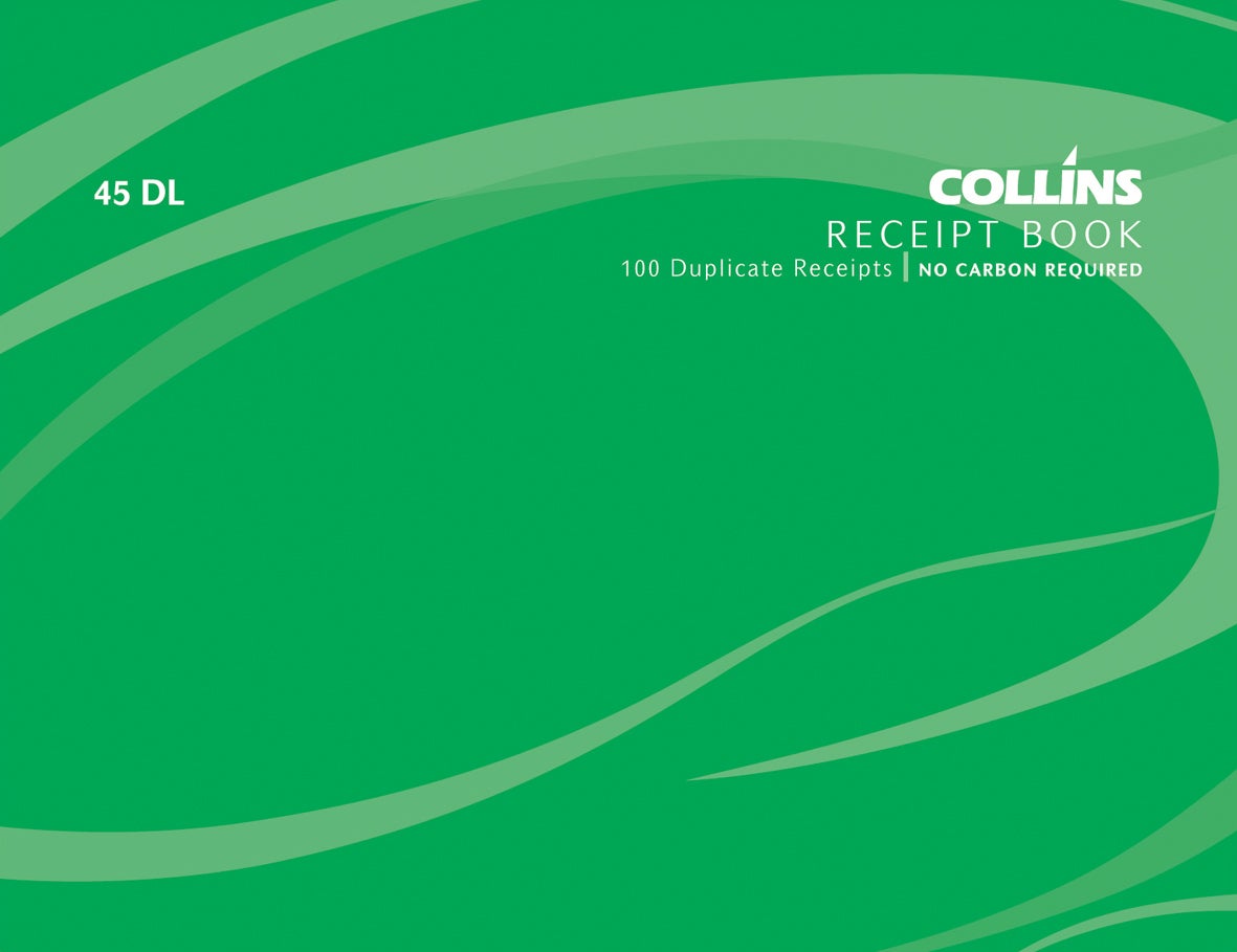 Collins Cash Receipt Book 45 DL Duplicate 100 Pages | Paper Plus