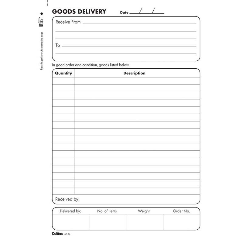 Collins Goods Delivery A5DL Book | Paper Plus