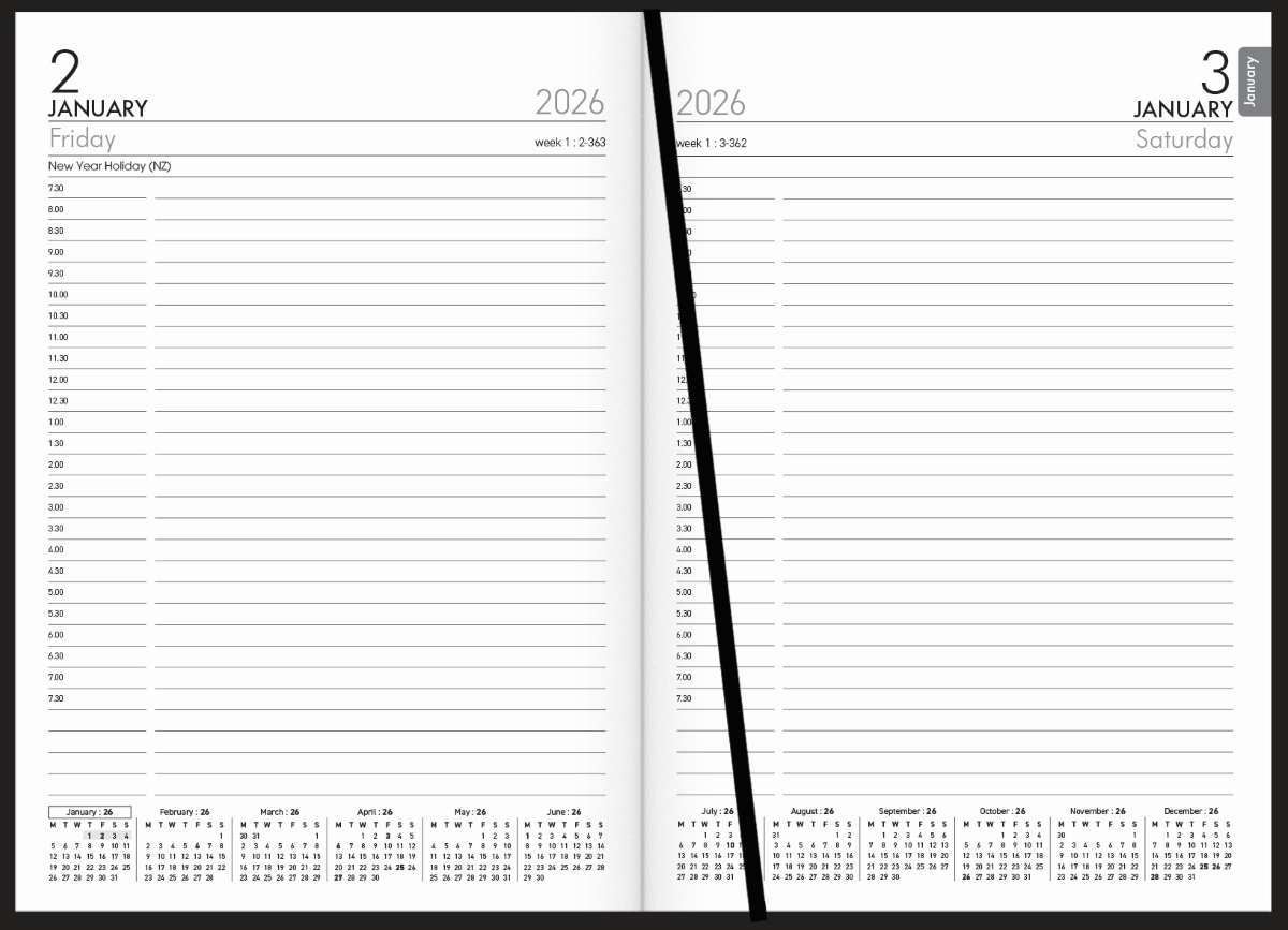 2026 Collins A41 Day to Page Navy Diary | Paper Plus