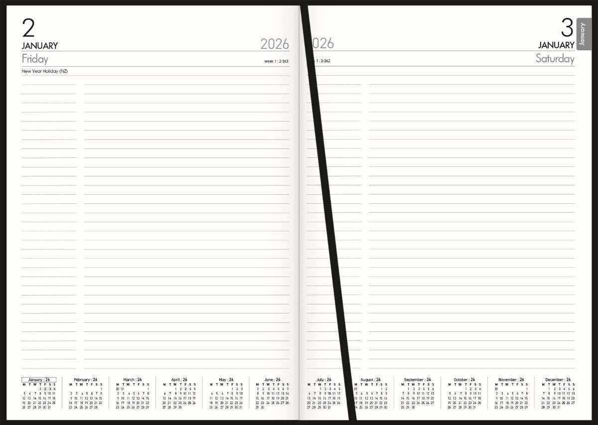 2026 Collins A41 Day to Page Red Diary | Paper Plus