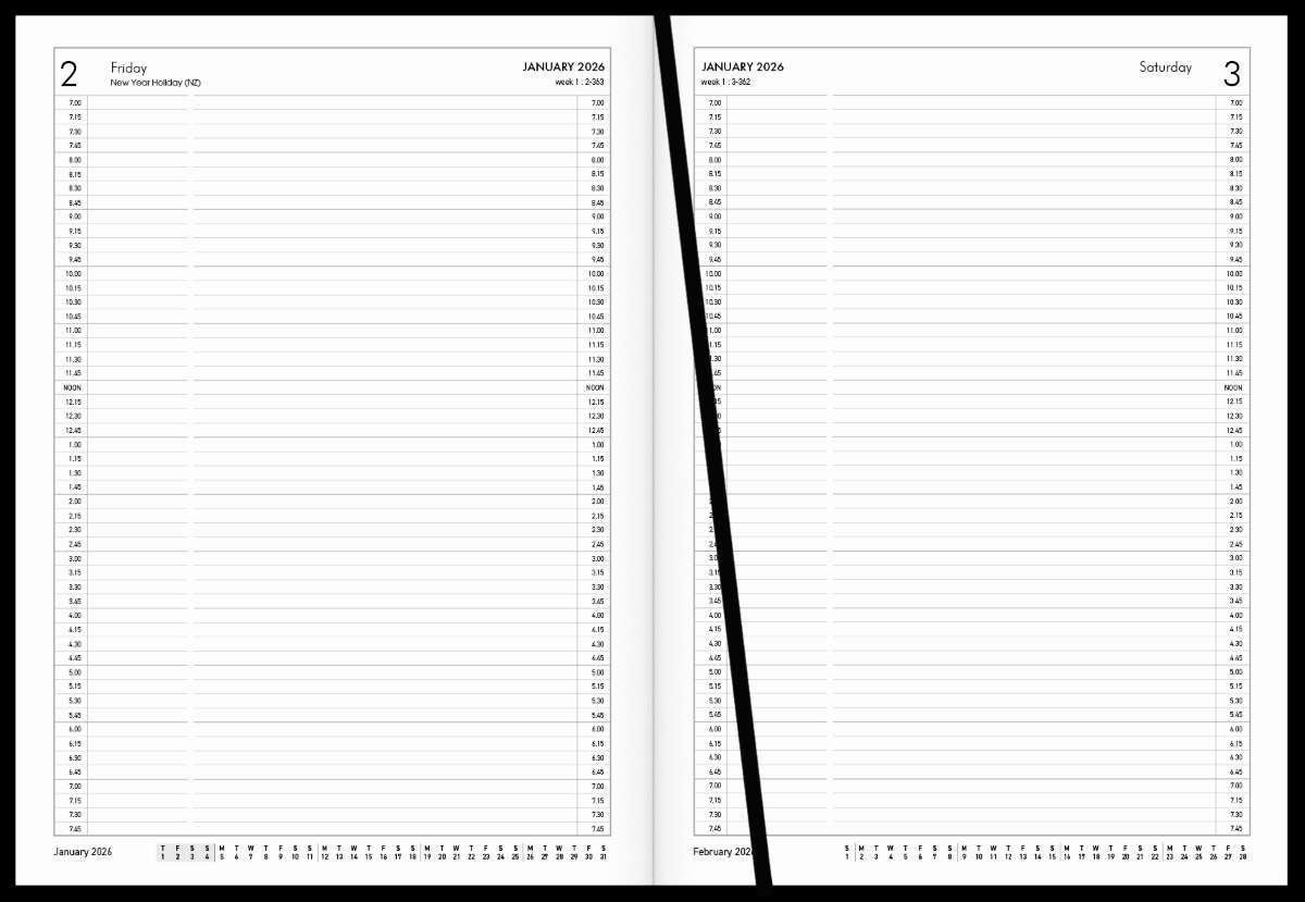 2026 Collins A41A Day to Page Appointment Black Diary | Paper Plus