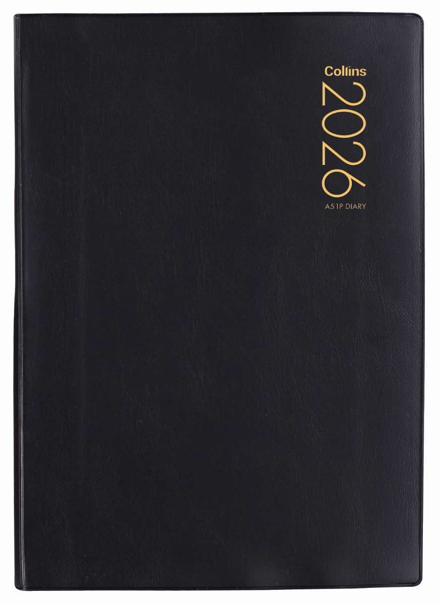 2026 Collins A51P Day to Page Diary Black | Paper Plus