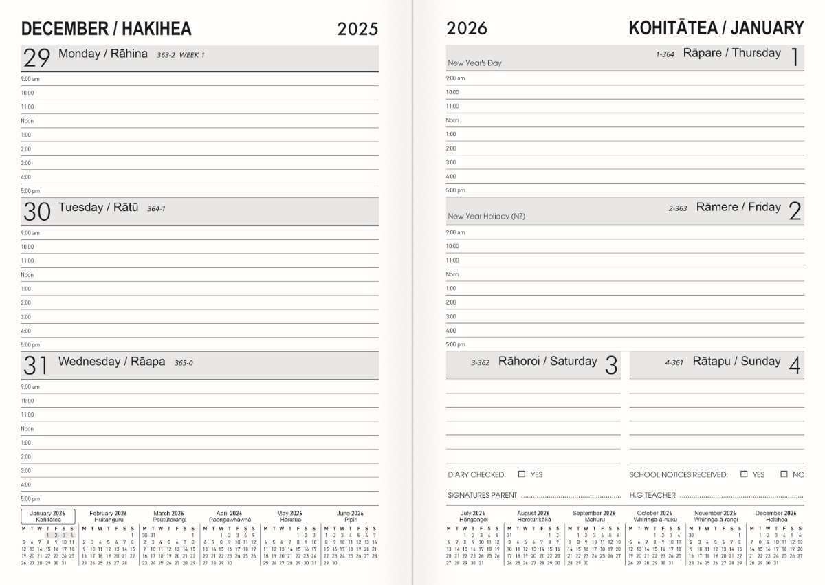 2026 Collins A53 Students Week to View Diary | Paper Plus