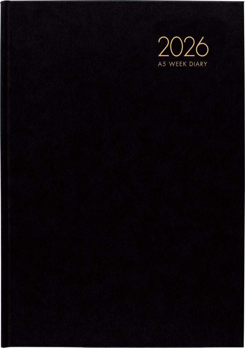 2026 Collins A53 Windsor Week To View Black Diary | Paper Plus