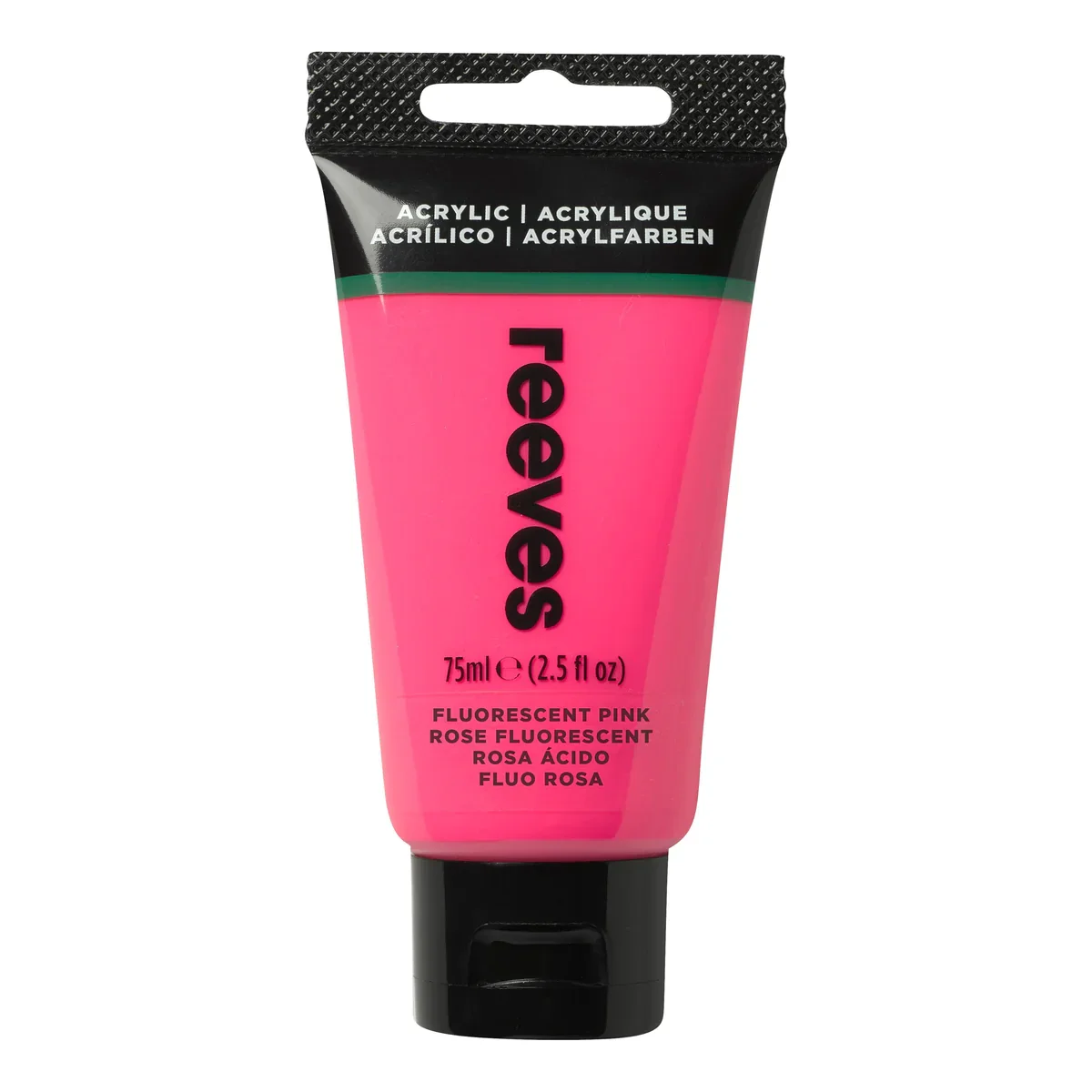 Reeves Artists Acrylic 75ml Paint - Fluorescent Pink | Paper Plus