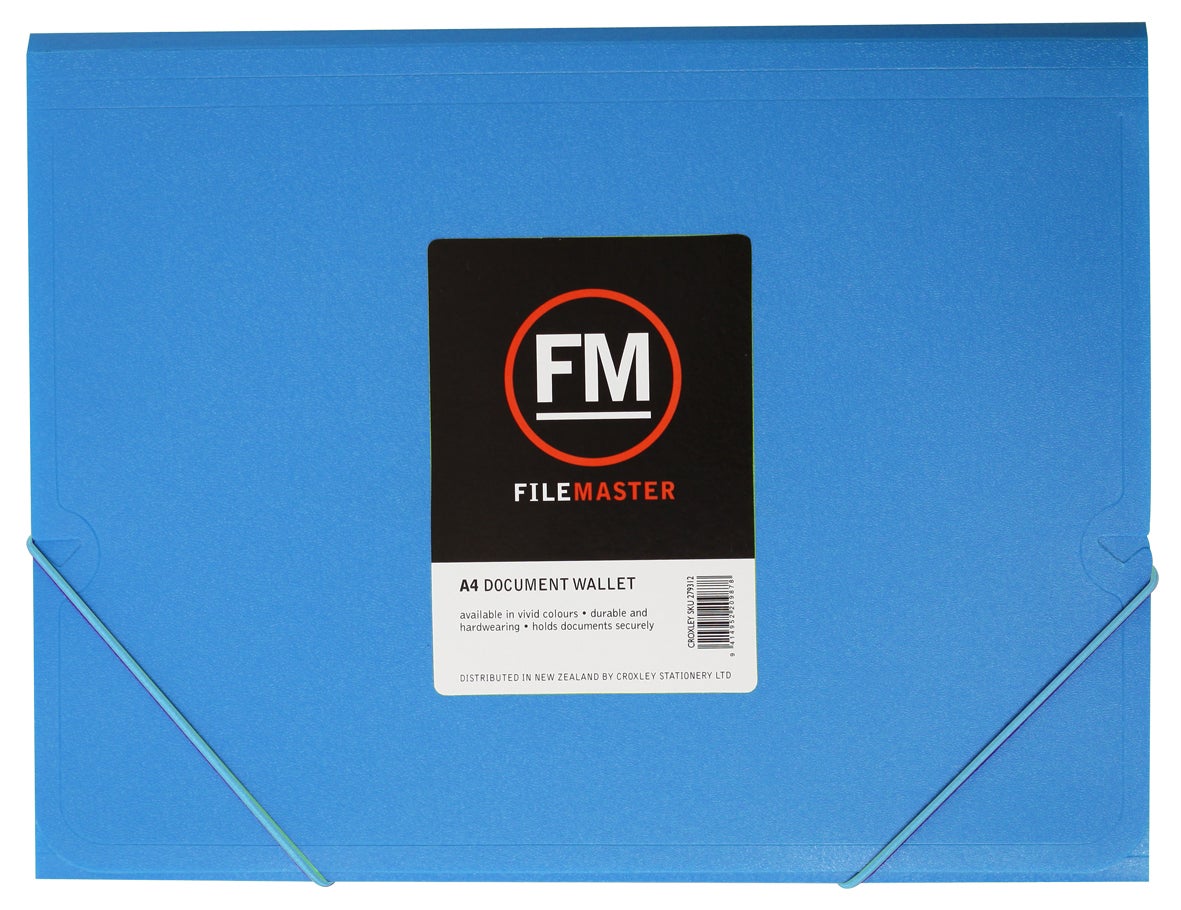 FM Document Wallet Vivid Blue A4 | Paper Plus