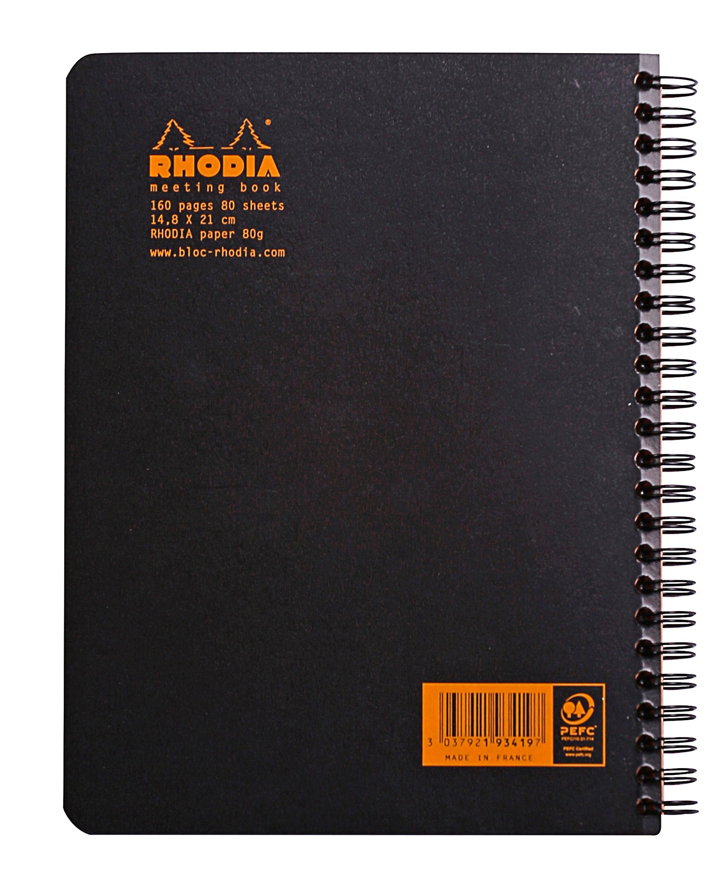 Rhodia Meeting Book Spiral A5+ Black | Paper Plus