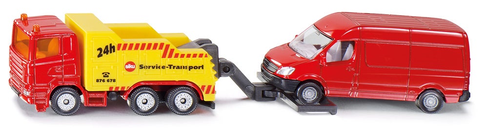 SIKU 1667 Scania Heavy Tow Truck with Mercedes Van | Paper Plus