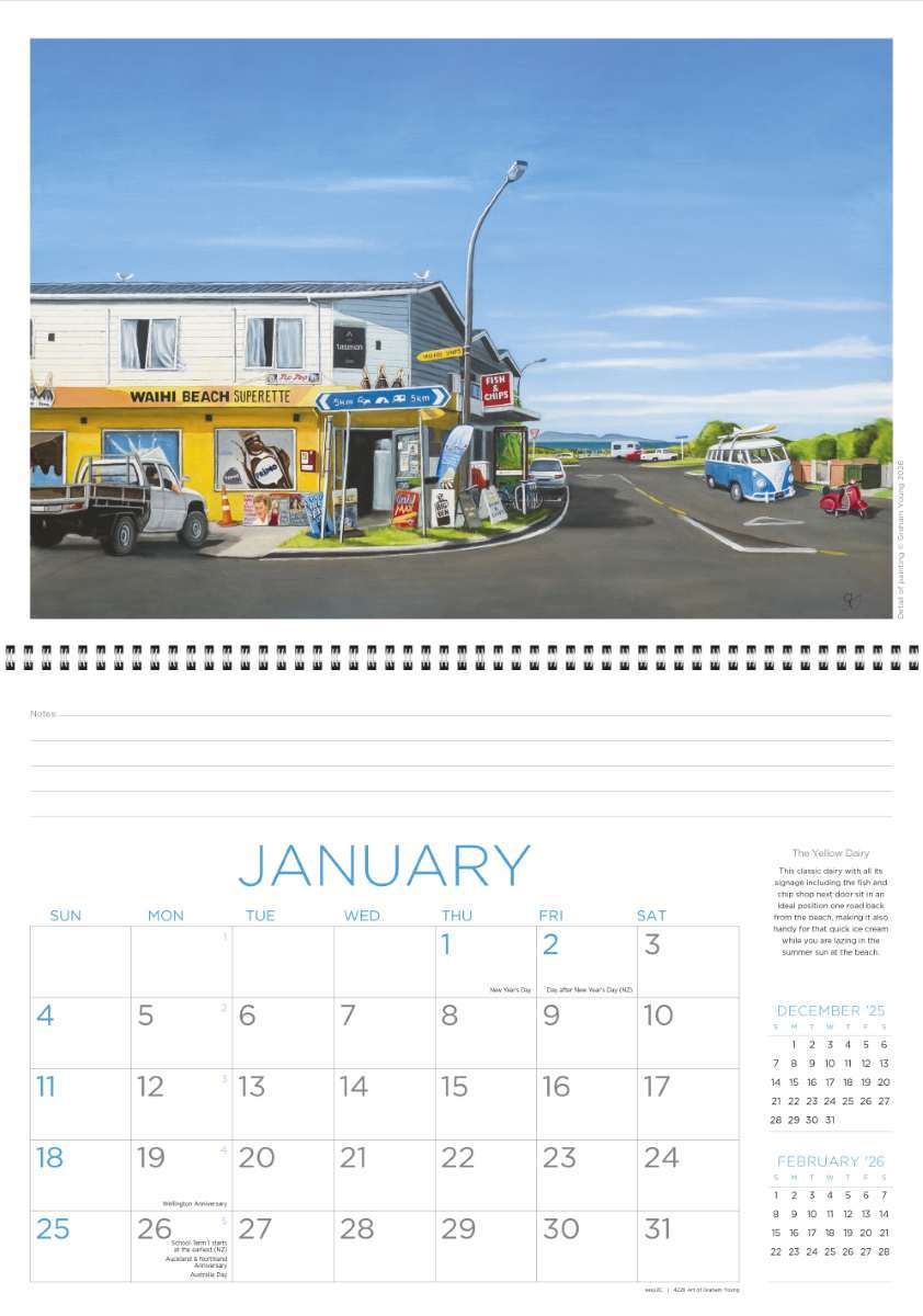 2026 Art of Graham Young Calendar | Paper Plus