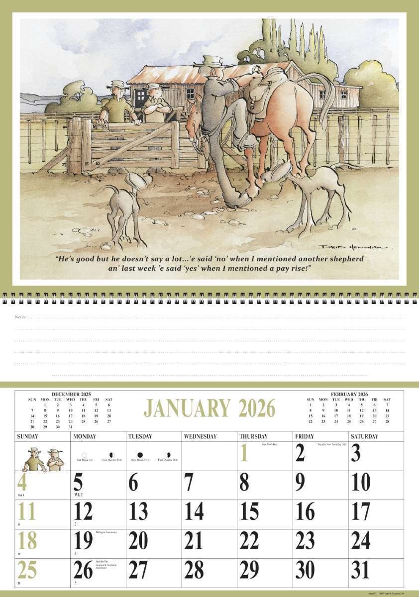2026 Jocks Country Life Calendar | Paper Plus