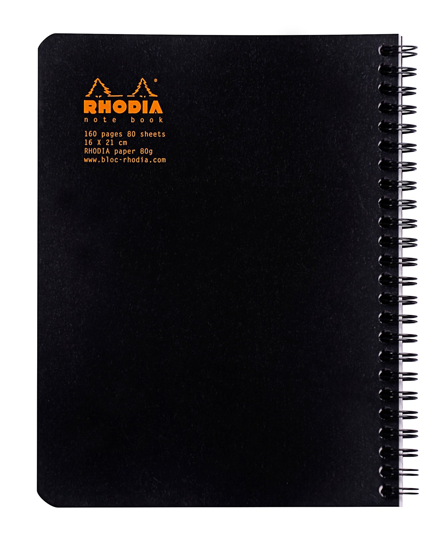 Rhodia Classic Notebook Spiral A5+ Lined Black | Paper Plus