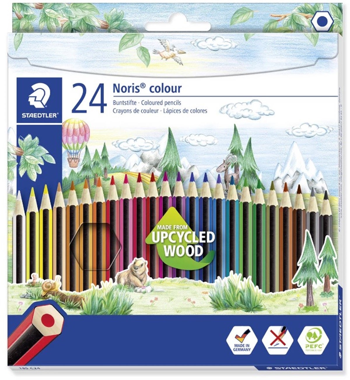 Staedtler Noris Coloured Pencils, 185, 24 Pack | Paper Plus