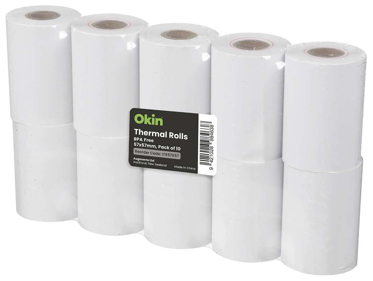 Icon/Okin Thermal Roll 57x57mm,BPA Free 10 Pack | Paper Plus